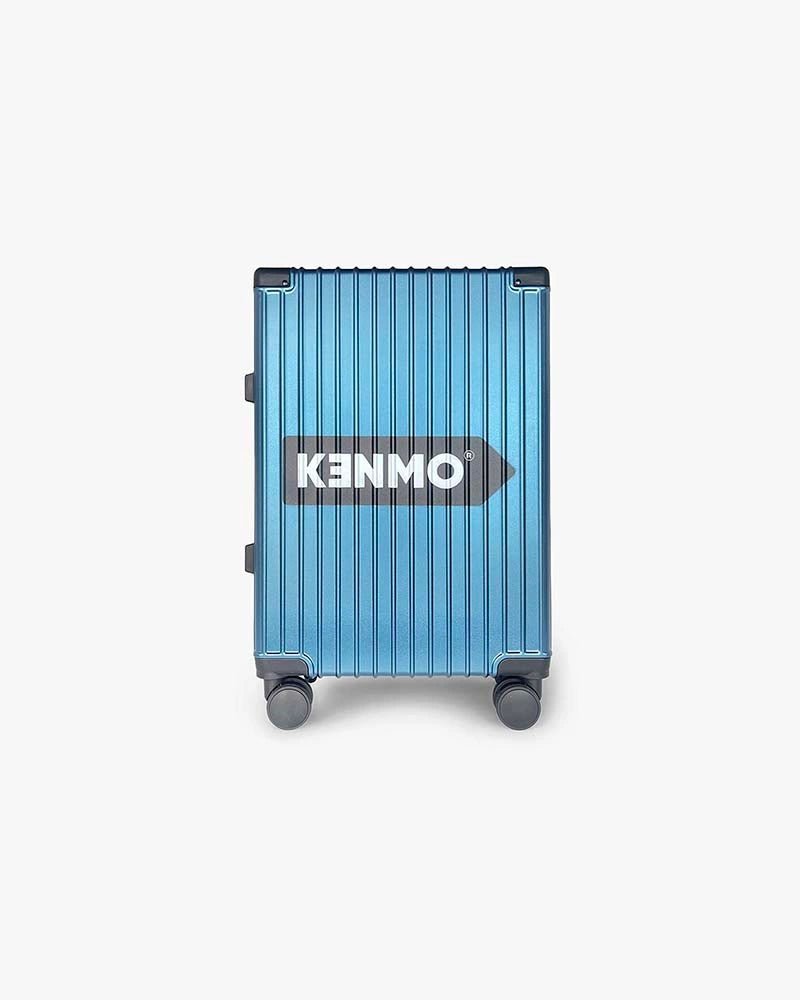Blue Hardcase Luggage | 22 inch Wide Handle | Bold Logo - Kenmo®