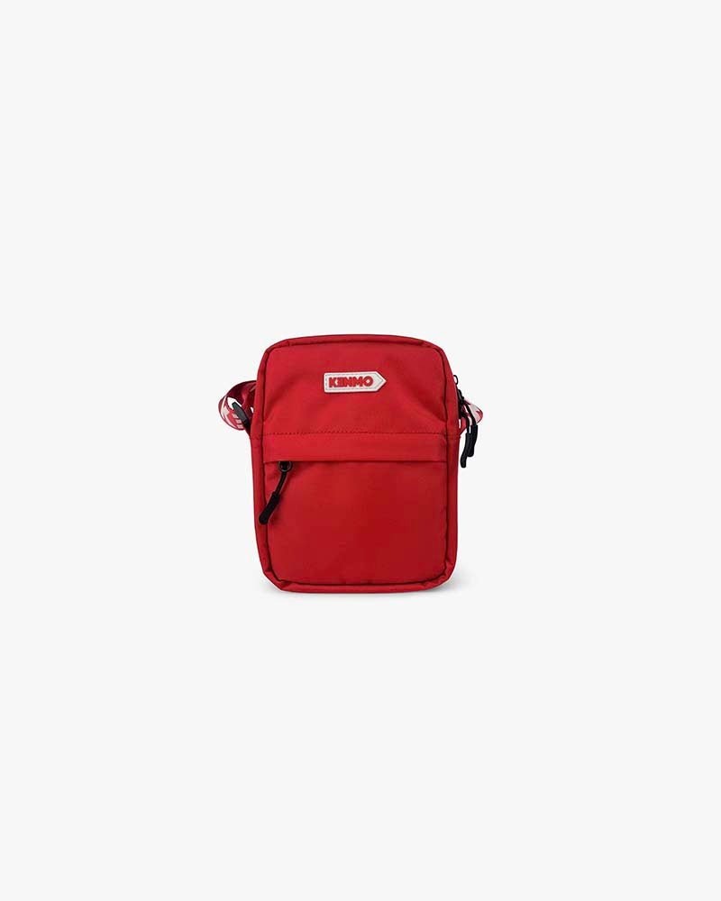 Red Messenger Bag | Crossbody Bag With Logo On Strap - Kenmo®