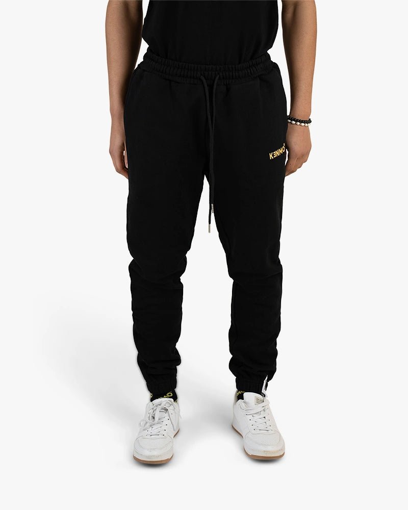 Black Signature Sweatpants | Right Label Logo - Kenmo®
